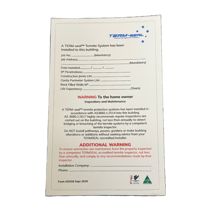 Meter box stickers, promotional etc – Termseal Supply